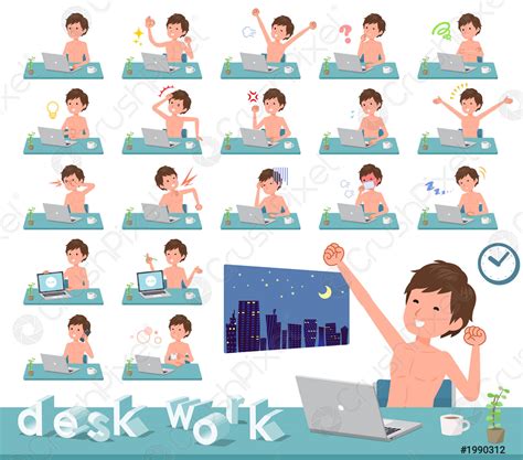 Flat Type Nude Mendesk Work Stock Vector 1990312 Crushpixel