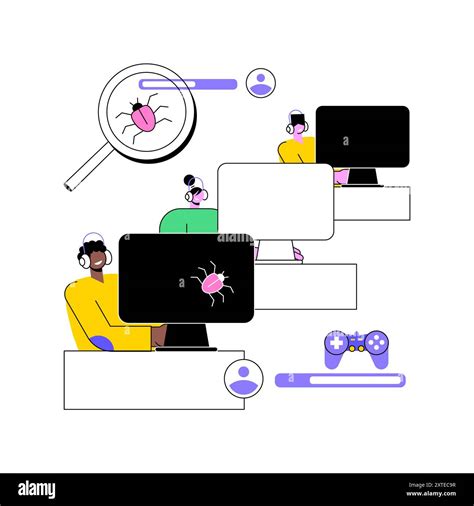 Game Testing Isolated Cartoon Vector Illustrations Stock Vector Image