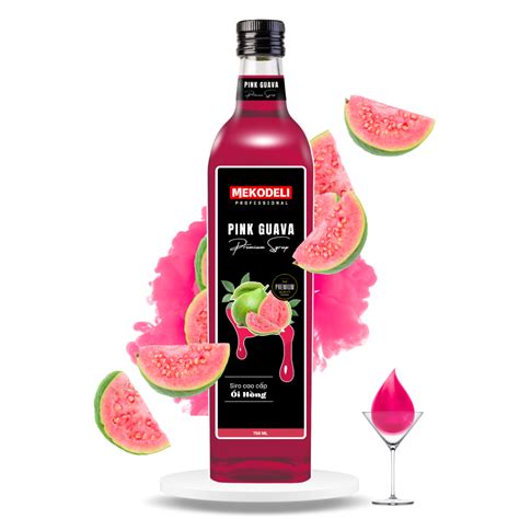 Premium Pink Guava Syrup Mekodeli Professional Vn