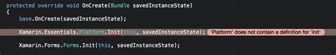 No Exception On Android If Activity Is Null Due To Init Not Being Set Issue Xamarin