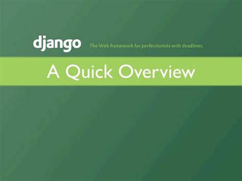 Django Overview Pdf