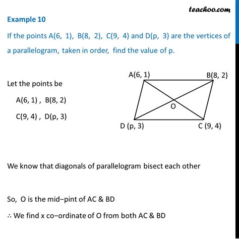Example 10 If Points A 6 1 B 8 2 C 9 4 And D P 3
