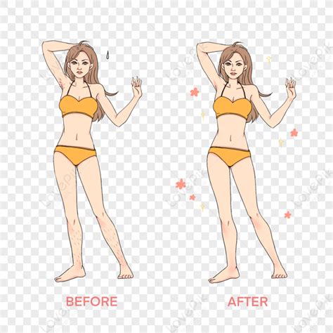 Comparison Figure Comparison Of Hair Removal Effect Before And After