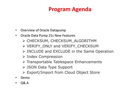 oracle data pump enhancements in oracle 21c pptx