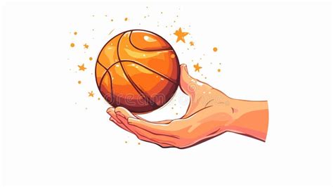 dynamic basketball player hand spinning ball action shot stock vector