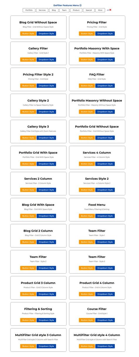 Dofilter Bootstrap Multipurpose Filtering And Sorting Codemarket
