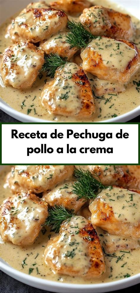 Receta De Pechuga De Pollo A La Crema Receta Recetas De Pechuga