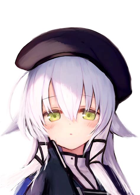 Safebooru 1girl Altina Orion Beret Black Headwear Blush Coat Eiyuu
