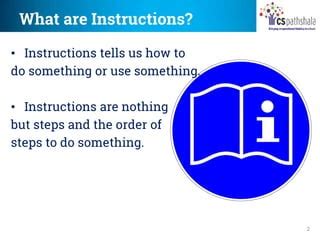 performing simple instructions ppt