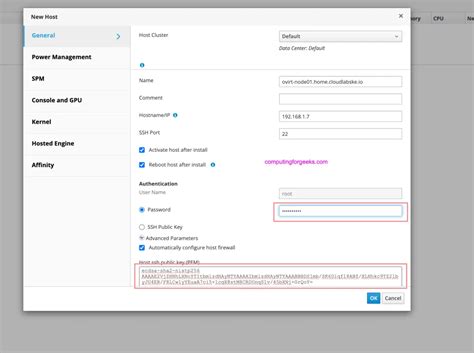 Install Ovirt Compute Node On Centos Stream 9 Rocky 9 Computingforgeeks