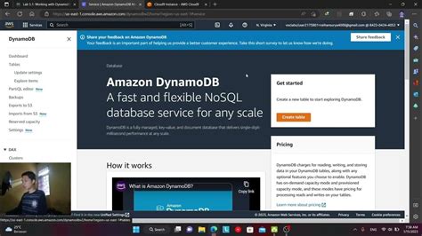 Tutorial Aws Academy Cloud Developing Lab 51 Working With Dynamodb