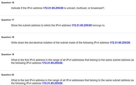 Solved Question Indicate If The IPv Address Chegg
