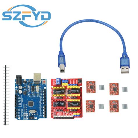 Cnc Shield V3 Engraving Machine 3d Printer 4pcs Drv8825 Or A4988