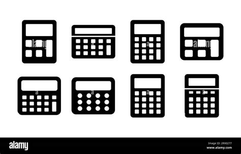 Calculator Icon Vector Math Icon Finances Sign Stock Vector Image