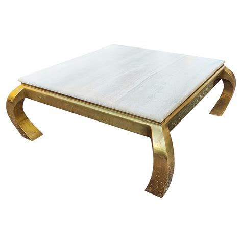 Henredon Mid Century Modern Travertine Coffee Cocktail Table At 1stdibs