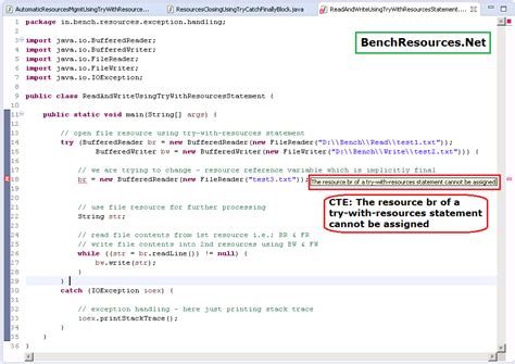 Java 7 Try With Resources With Examples Benchresourcesnet