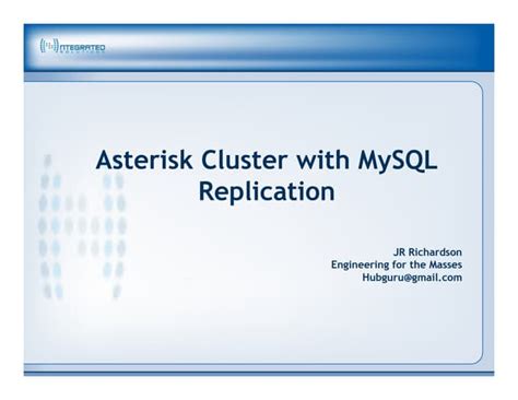 Asteriskmysqlclusterpresentationpdf
