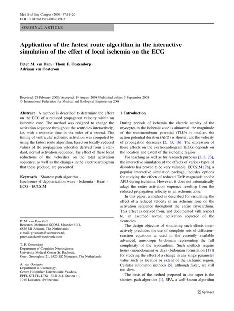 Pdf Application Of The Fastest Route Algorithm In The Interactive