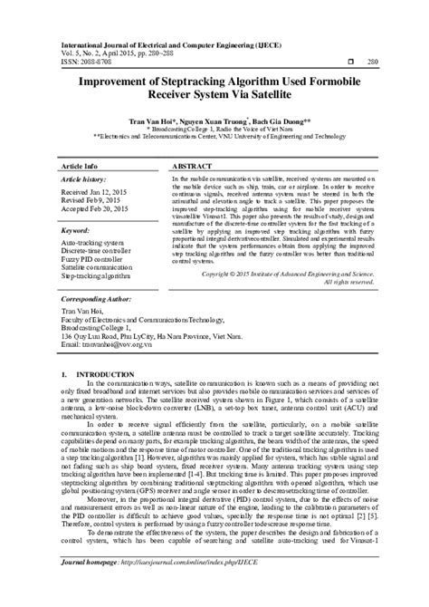 Pdf Improvement Of Step Tracking Algorithm Used For Mobile Receiver