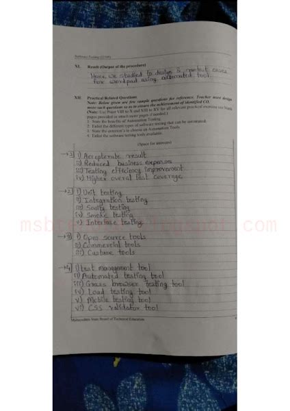 software testing solved manual answers pdf ste msbte 22518