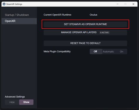 How To Set Your Default Openxr Runtime Vrex