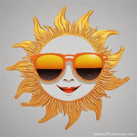 Sun With Sunglasses Stable Diffusion Online