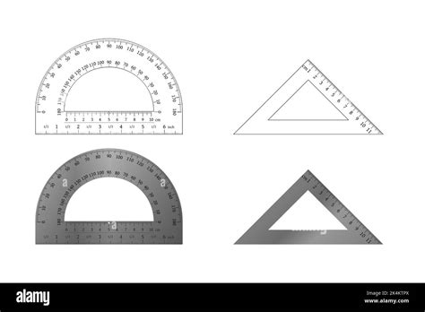 Angular Ruler Cut Out Stock Images And Pictures Alamy