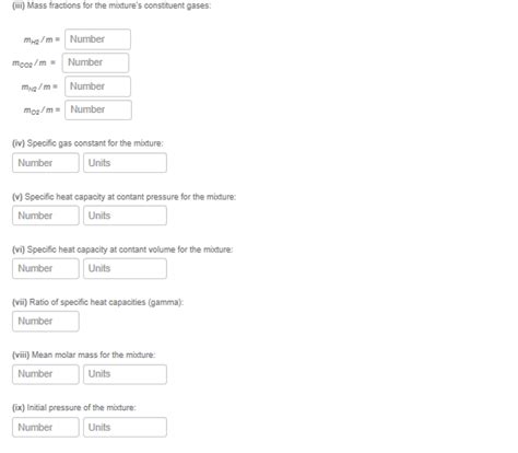 Solved A Mixture Of Gases Has The Composition Given In Table Chegg
