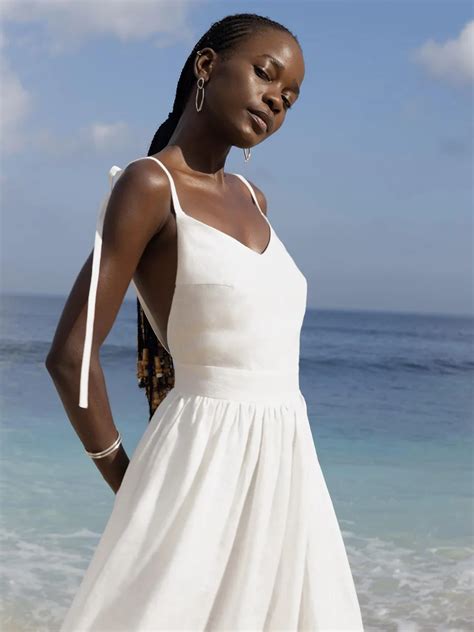 Bornladies Spring Summer Beach Style Women Dress Vintage Loose A Line
