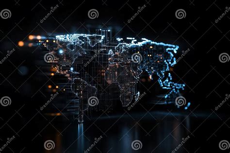 A Dynamic Representation Of A World Map Highlighting Connections