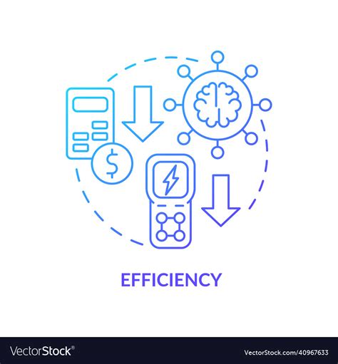 Efficiency Blue Gradient Concept Icon Royalty Free Vector