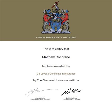 Matt Cochrane Cert Cii On Linkedin Happy To Announce I Have Obtained