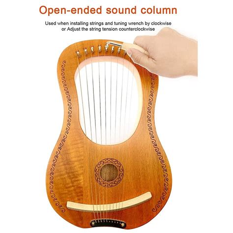 Buy 10 String Mahogany Lyre Harp With Bag And Tool