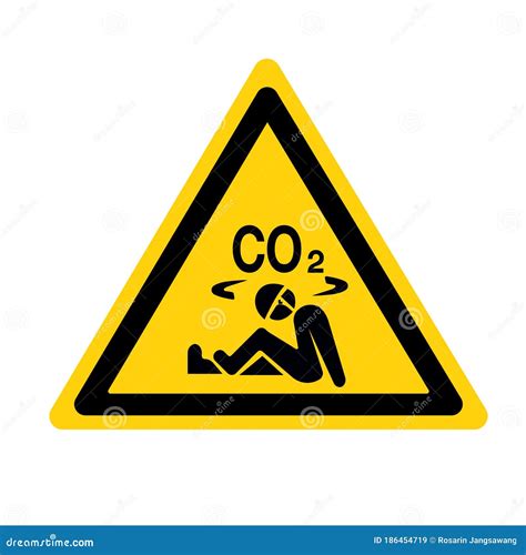 Warning Co2 Symbol Sign Vector Illustration Stock Vector