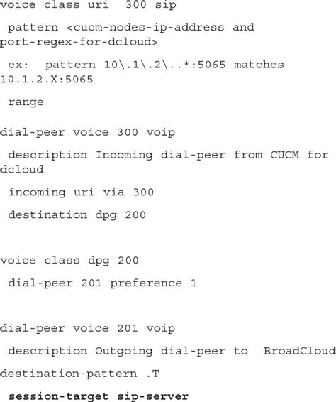 Code Snippets CCNP And CCIE Collaboration Core CLCOR Official Cert Guide Nd Edition