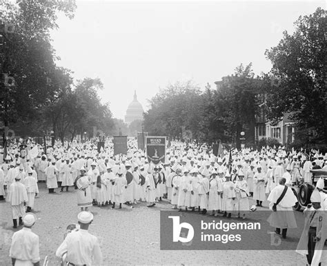 Image Of Ku Klux Klan Parade Washington Dc Usa 1925 Bw Photo By