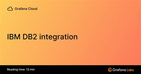 Ibm Db2 Integration Grafana Cloud Documentation