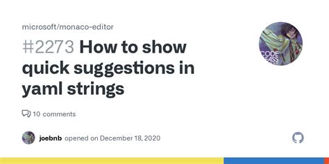 How To Show Quick Suggestions In Yaml Strings · Issue 2273 · Microsoft