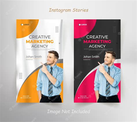 Instagram 스토리 스토리 배너 디자인 템플릿 비즈니스 Instagram 스토리 템플릿 배너 프리미엄 벡터