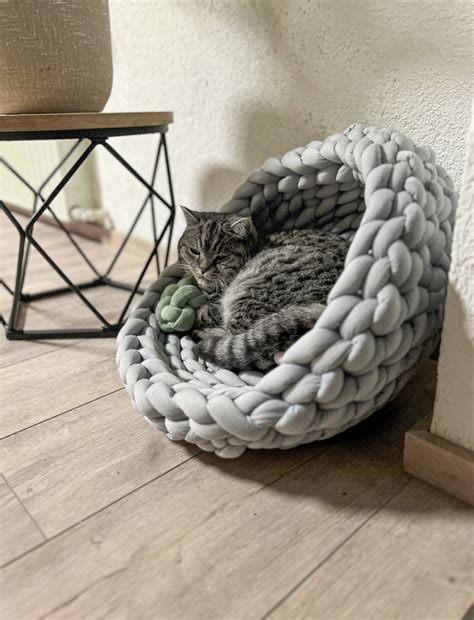 Katzenkorb Grobstrick Geflochten 50 X 50 X 15 Cm Grau Kaufen Globus Baumarkt