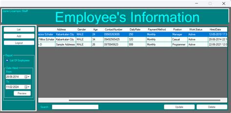 Employee Management System Project In VB NET Database