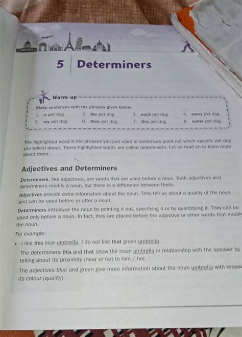 5 Determiners Make Sentences With The Phrases Given Below Filo