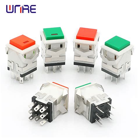 china 3a 250v 6a 125v self locking push button switch with light kd2
