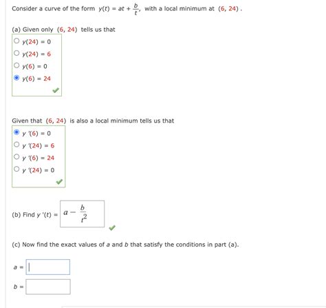 Consider A Curve Of The Form Y T A T Bt With StudyX