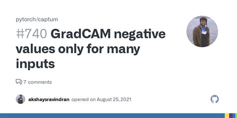 gradcam negative values only for many inputs · issue 740 · pytorch