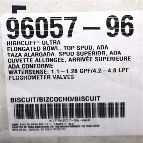 Kohler K 96057 96 Highcliff Ultra Floor Mount Top Spud Flushometer
