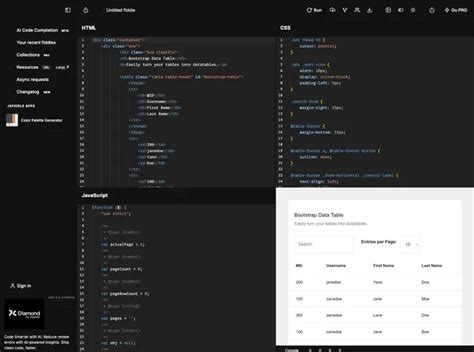 Bootstrap Data Table By Pguso A Undefined Template Built At Lightspeed