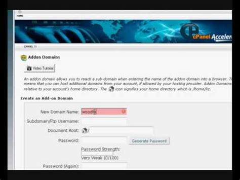Add A Domain Name To Your Cpanel Web Hosting YouTube