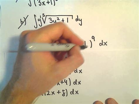 Calculus U Substitution Involving Polynomial Functions Ex 3 Youtube