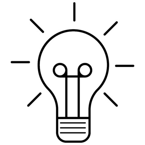 Premium Vector Hand Drawn Glowing Light Bulb Abstract Representation Of The Origin Of An Idea